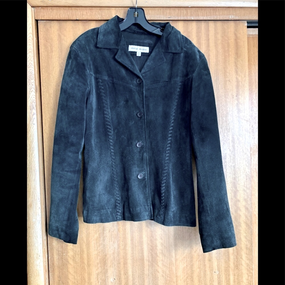 Soft Grey/Black Suede Jacket - Gem